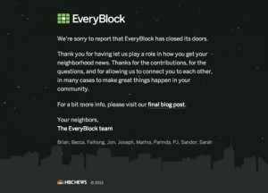 Cierra EveryBlock, pionero en la agregación de noticias hiperlocales ...